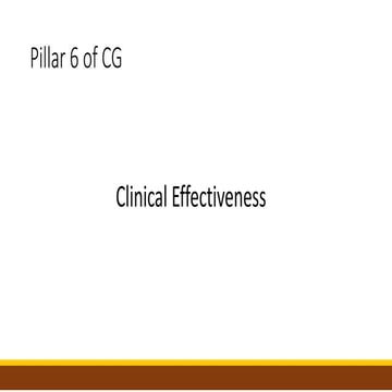 Clinical effectiveness | PPTX