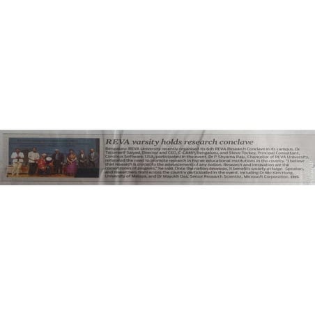 6th REVA Research Conclave - The New Indian Express | PDF