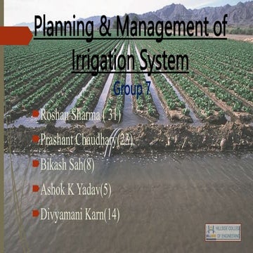 Planning and management of irrigation system.pptx