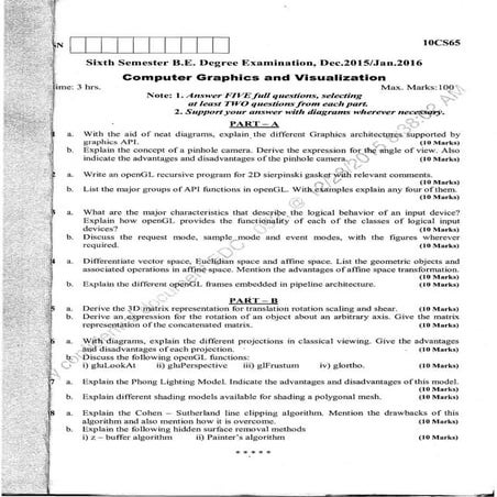 6th semester VTU BE CS & IS question papers from 2010 to Dec 2015 | PDF