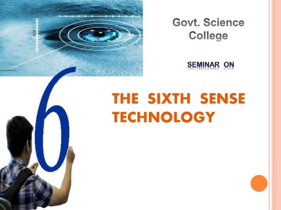 Sixth sense technology | PPT