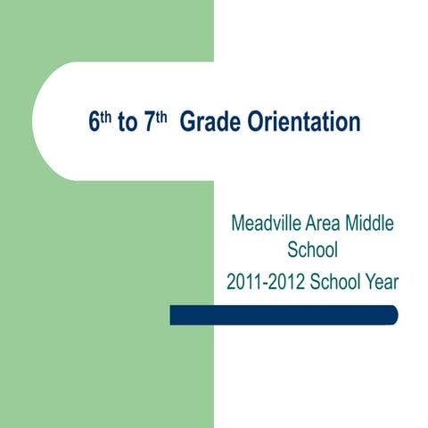 6th to 7th grade orientation | PPT
