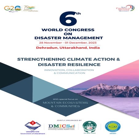6th World Congress on Disaster Management (6th WCDM 2023) | PDF