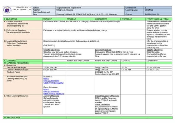 5TH WEEK.docx dll science grade 9 quarter 3 | DOCX