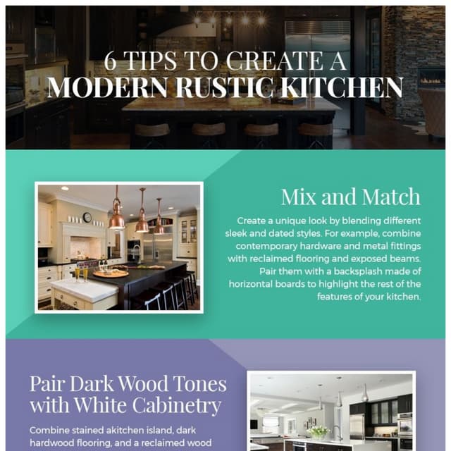 6 tips to create a modern rustic kitchen [infographic] | PDF