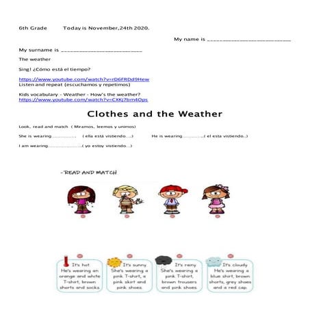 Aa4 evidence 3: Describing the weather | PPTX
