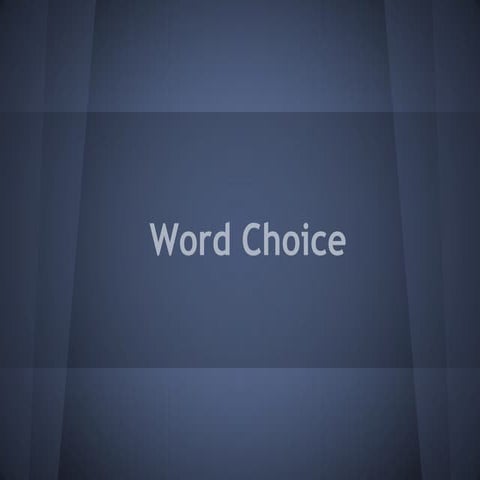 6 trait writing - Word Choice | PDF