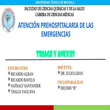 Triaje prehospitalario | PPTX