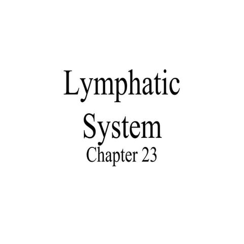 lymphatic system | PPT