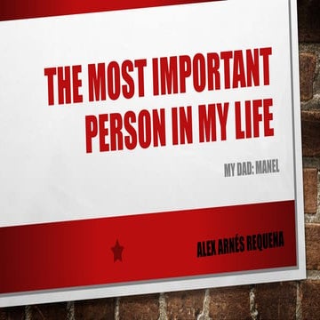 The most important person in my life | PPTX