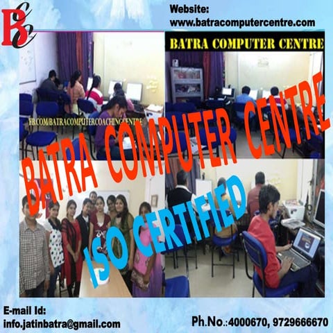 6 Week Basic Computer Trainning In Ambala! BATRA COMPUTER CENTRE | PPT