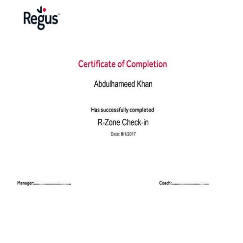 Custom r zone certificate | PDF