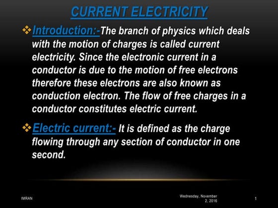 Static AND current electricity | PPT