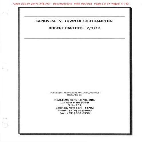 Ex E: Deposition Transcript of Robert Carlock | PDF