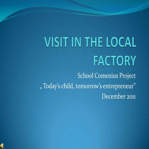 7. visit in the local factory | PPT