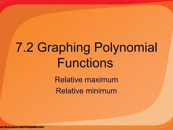 Introduction To Polynomial Functions Pptx Physics Science