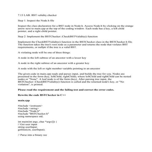 7-13 LAB- BST validity checker Step 1- Inspect the Node-h file Inspect.pdf
