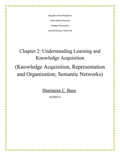 The organization of knowledge in mind - Chapter8, Cognitive Psychology ...