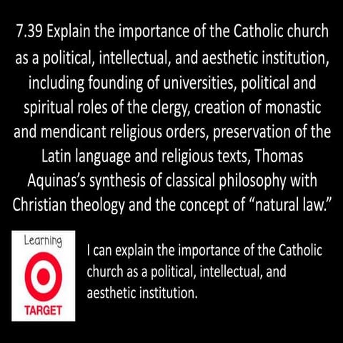 7.39 importance of catholic church | PPT