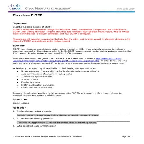 7012 Classless Eigrp Instructions Ig Pdf
