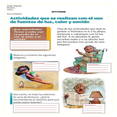 Guia 2 de fluidez y comprension textual 3° | DOCX