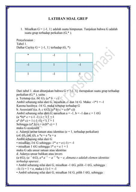 Sub grup normal dan grup fakto | DOCX