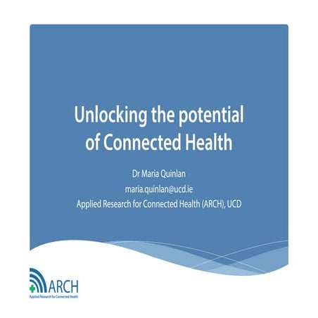 eHealth Summit: "Case Study: The applied research for connected health ...