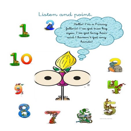 Listen and point numbers and funny fellow | PDF