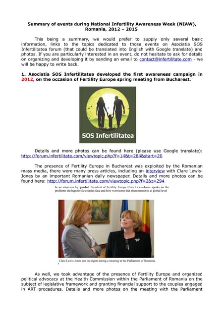 1. EFW Awareness campaigns | DOC | Infertility | Reproductive Health