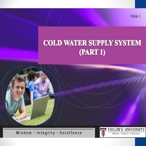 Cold water supply system & Components | PPSX