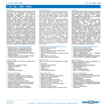 Серводвигатели серии HQL/HQLa Oemer | PDF