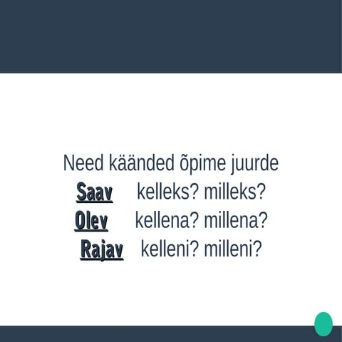 7.klass terve olla on moodne saav,olev,rajav | PPT