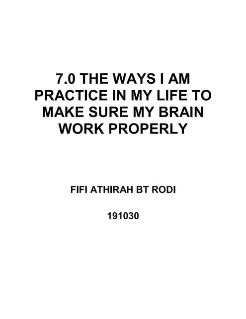 Your Incredible Brain: Part One | PDF