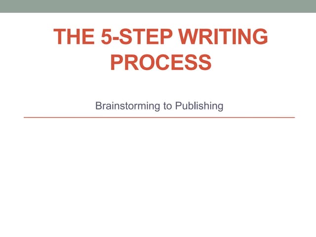 Stages of writing process, Pre writing, Drafting, Revising, Editing and Submitting or publishing ...