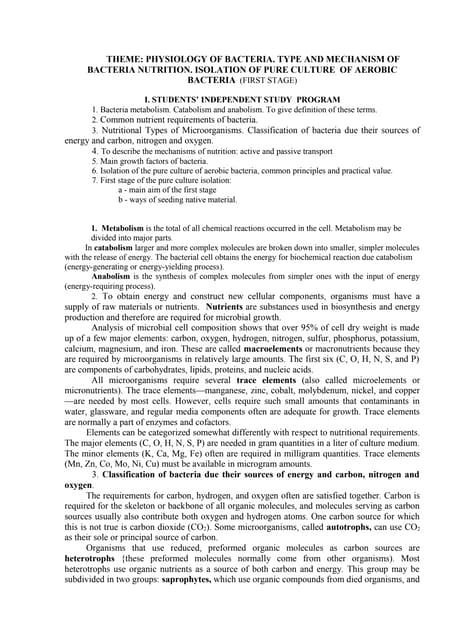 Nutritional classification of microorganisms | PPT