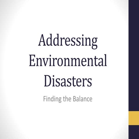 Business Ethics: Addressing environmental disasters | PPTX