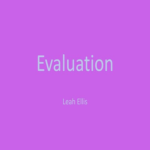 7. evaluation | PPT