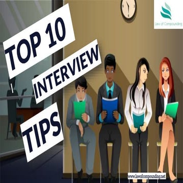 Top 10 Interview Tips | PPTX | Resume Writing and Advice | Job Search
