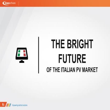 The bright future of the italian pv market | PDF
