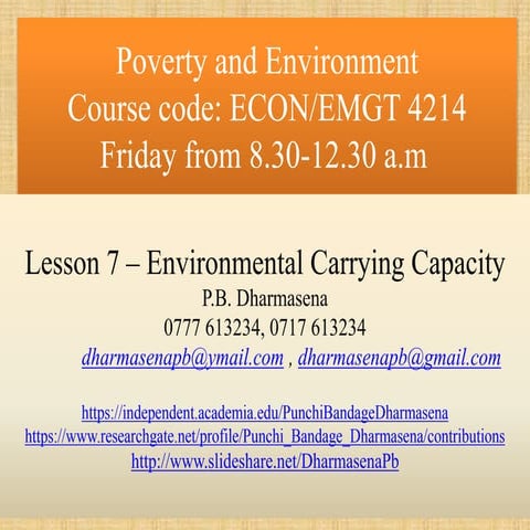 7. Environmental carrying capacity | PDF