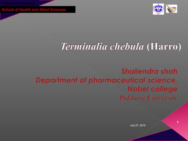 Terminalia arjuna tree description | PPT