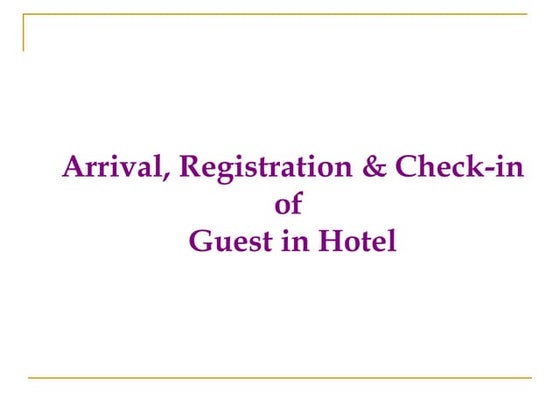 Receiving and welcoming of guest | PPT