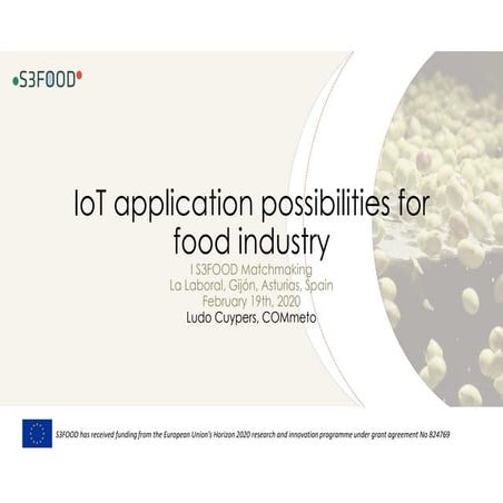 S3FOOD - IoT application possibilities for the food industry | PDF