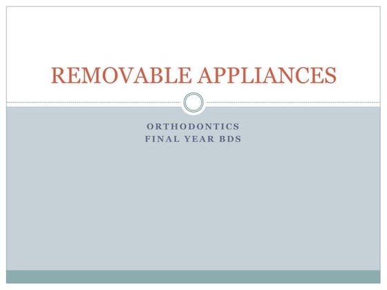 Clasps In Removable Orthodontic Appliance Ppt