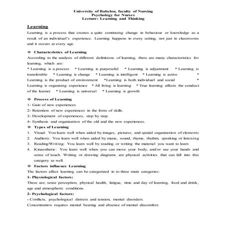 learning and thinking | DOCX