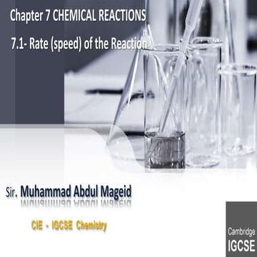 7.1 chemical reactions & rate of chemical reaction | PPT