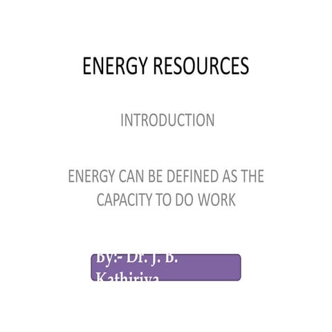 Energy resources | PPT | Free Download
