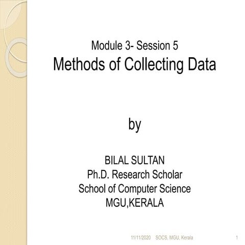 methods of collecting data | PPTX
