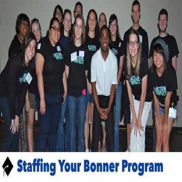 2018 Staffing Your Bonner Program | PDF