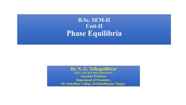 Phase Equilibrium | PDF